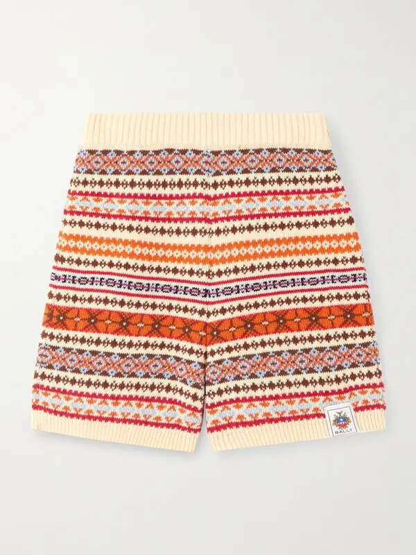 Bally Jacquard-knit Wool Shorts