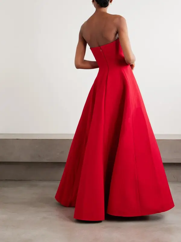 Solace London Mathilde Strapless Crepe Gown