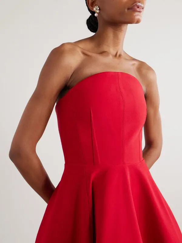 Solace London Mathilde Strapless Crepe Gown