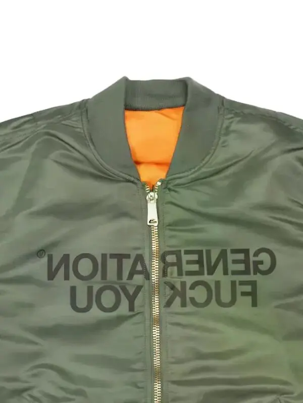 Supreme Reversible Ma-1 Jacket With Text Print