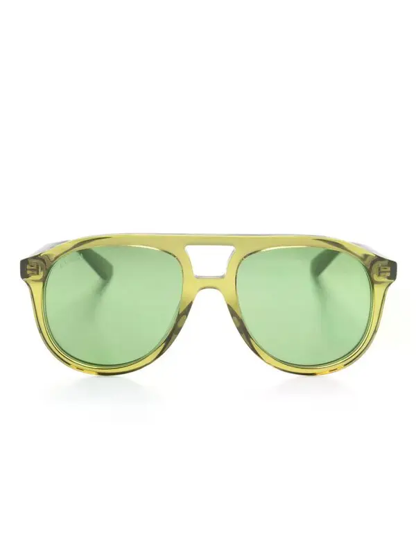 Gucci Tinted Round-frame Sunglasses - Green