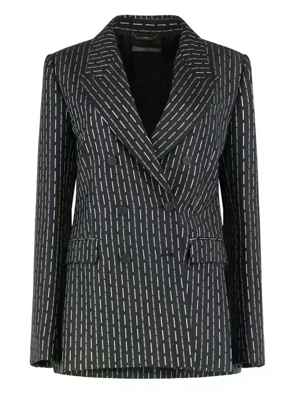 Alberta Ferretti Double-breasted Striped Blazer