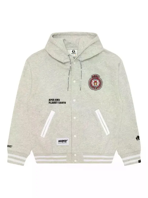 AAPE BY *A BATHING APE Appliqué-detail Hoodie - Grey