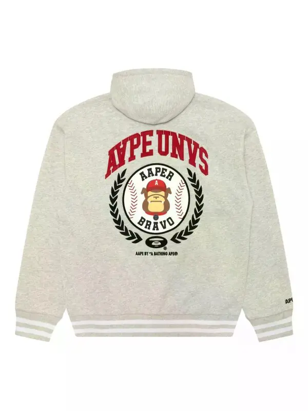 AAPE BY *A BATHING APE Appliqué-detail Hoodie - Grey