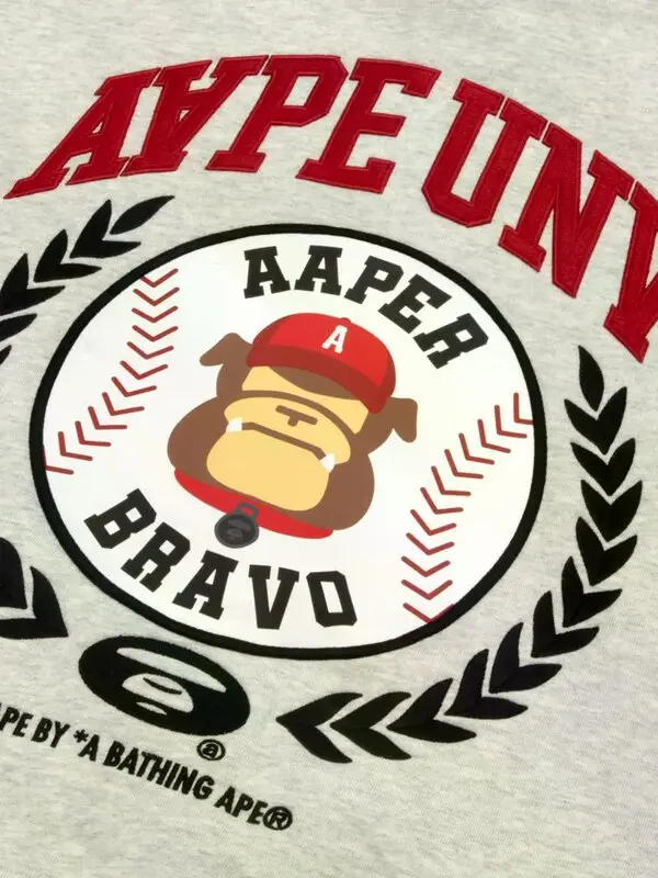 AAPE BY *A BATHING APE Appliqué-detail Hoodie - Grey