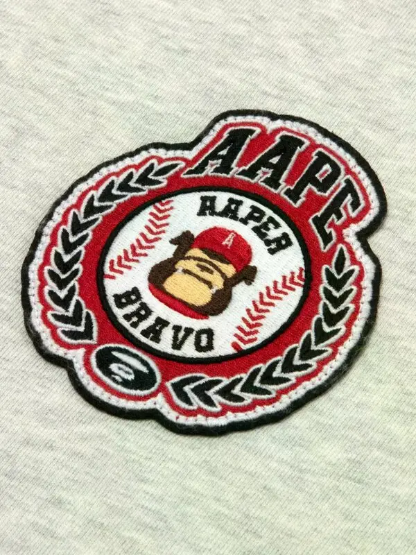 AAPE BY *A BATHING APE Appliqué-detail Hoodie - Grey