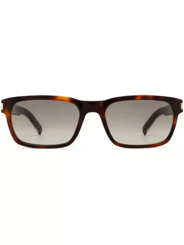 Saint Laurent Rectangle-frame Tortoiseshell Sunglasses - Brown
