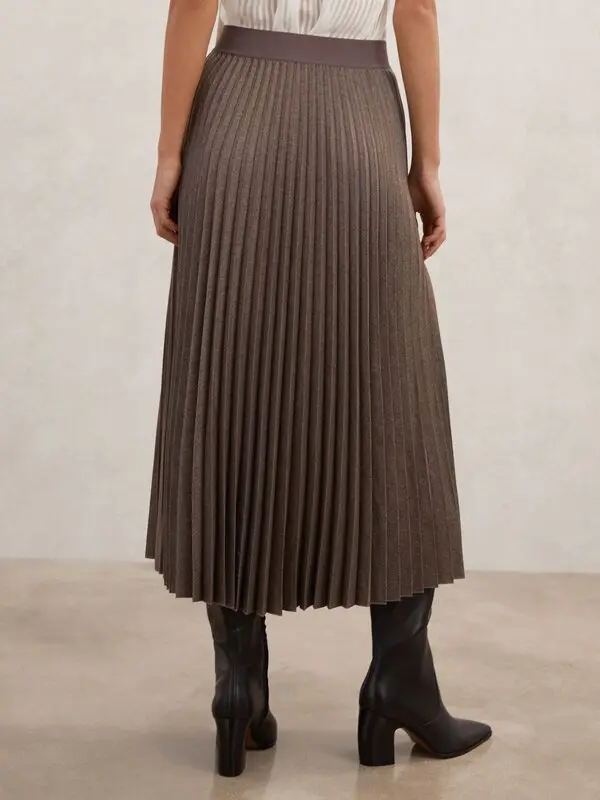 REISS Kember Pleated Midi Skirt