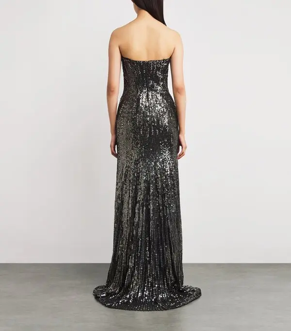 Jenny Packham Sequinned Lior Gown - Silver