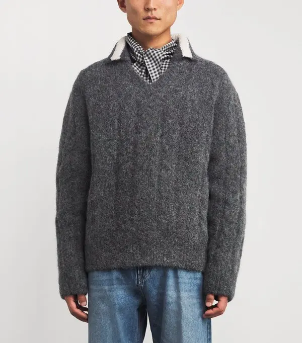 SYSTEM Wool-blend Polo Sweater
