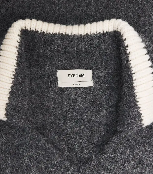 SYSTEM Wool-blend Polo Sweater