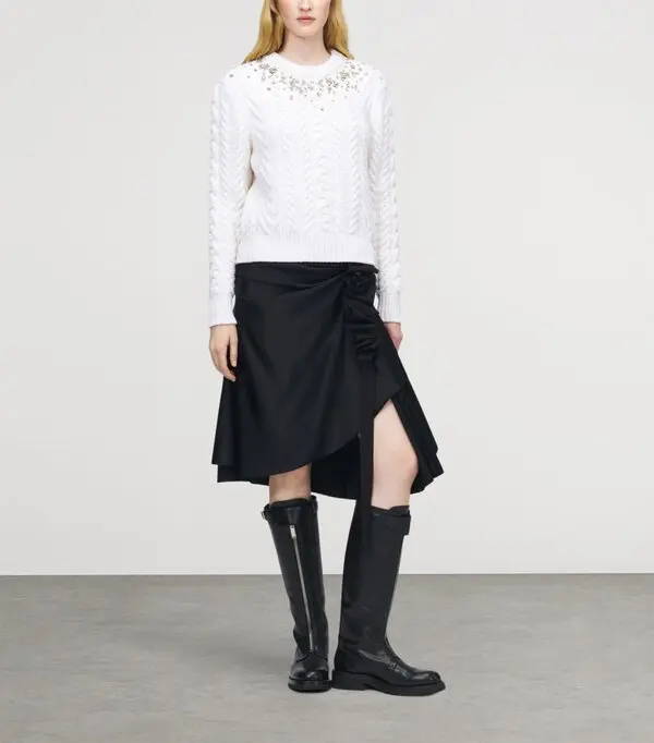 Alexander McQueen Wool-cashmere Embellished Sweater