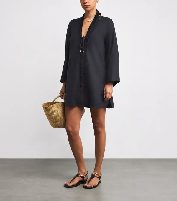 Heidi Klein Linen Meteora Mini Kaftan