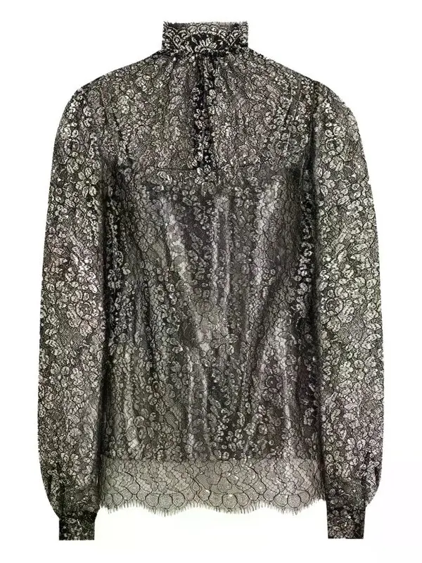 Dolce & Gabbana Lamé Lace Blouse