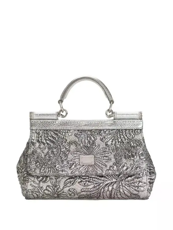 Dolce & Gabbana Small Sicily Brocade Tote