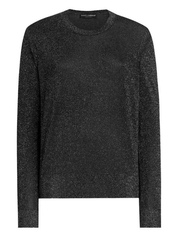 Dolce & Gabbana Metallic Long-sleeve Pullover