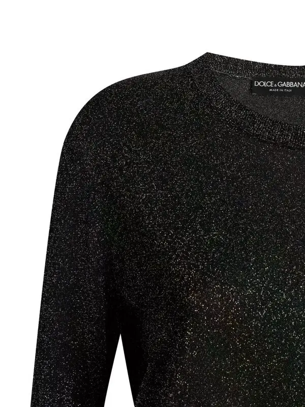 Dolce & Gabbana Metallic Long-sleeve Pullover