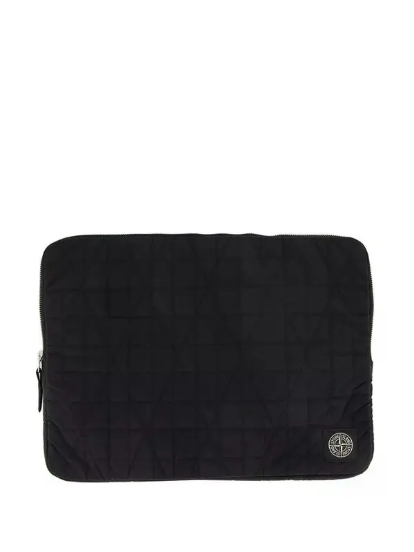 Stone Island Quilted Laptop Case - Black