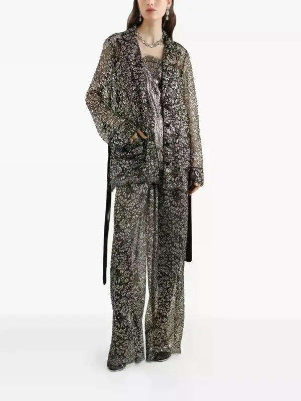 Dolce & Gabbana Lamé Lace Trousers