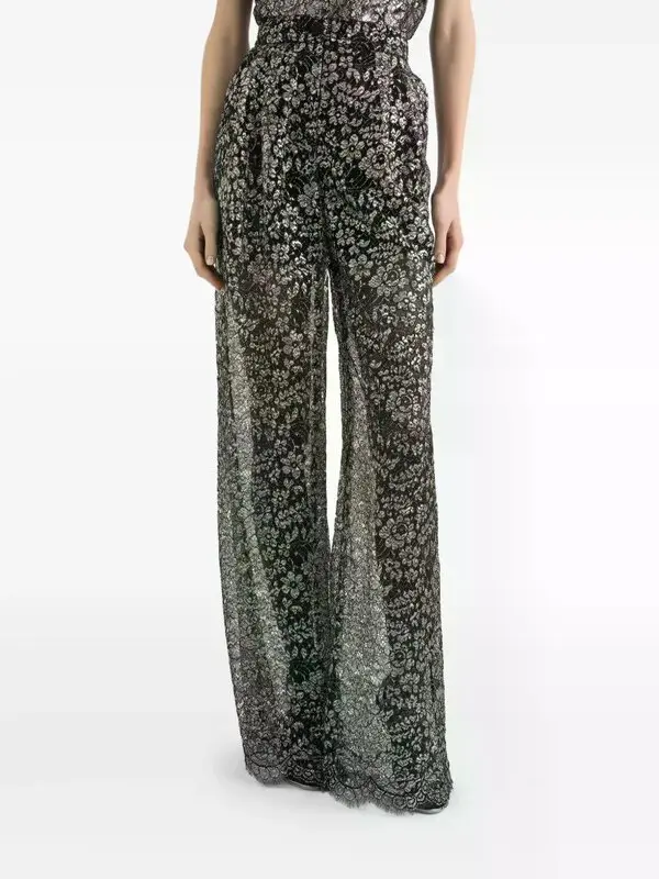 Dolce & Gabbana Lamé Lace Trousers