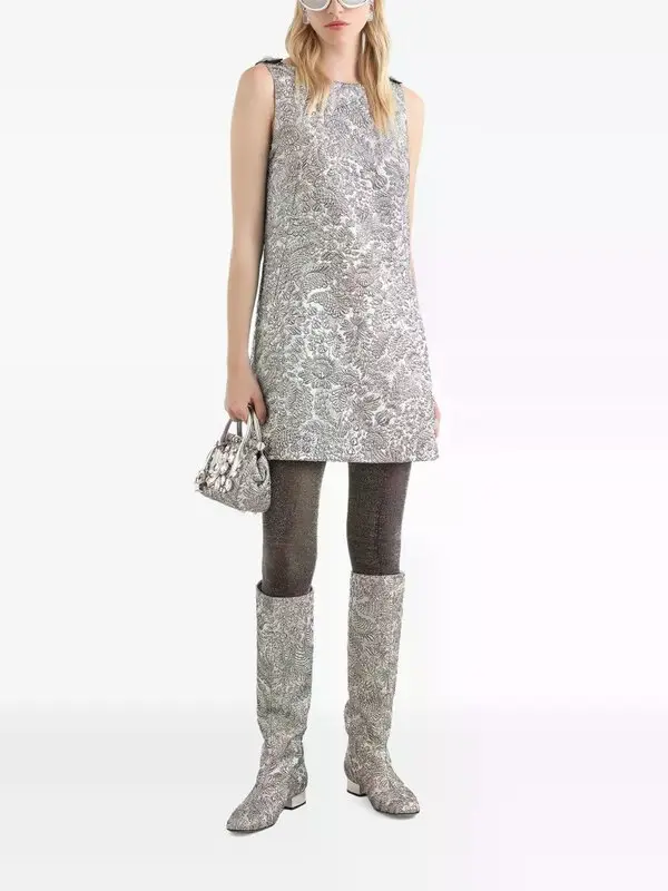 Dolce & Gabbana Floral-jacquard Mini Dress