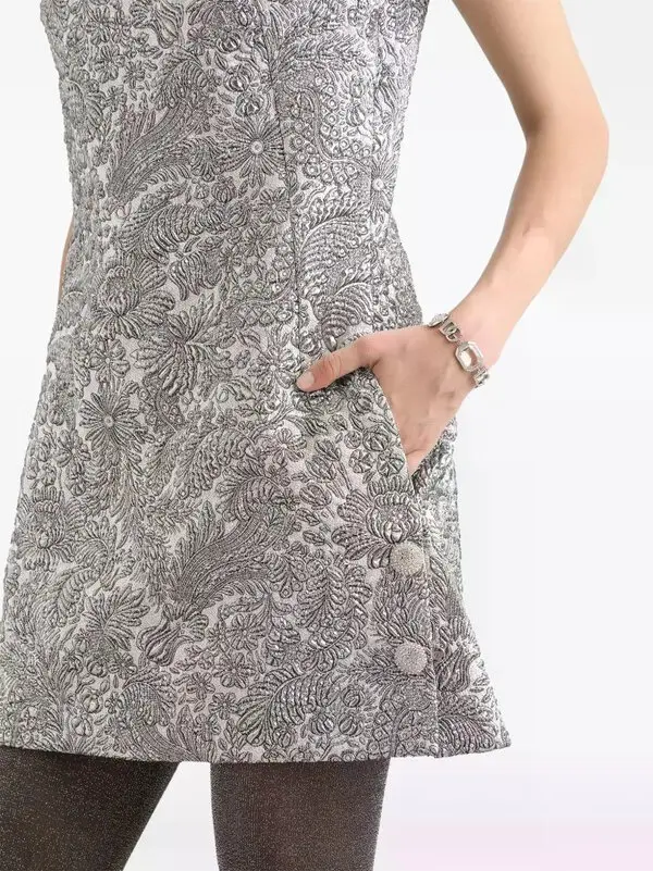 Dolce & Gabbana Floral-jacquard Mini Dress