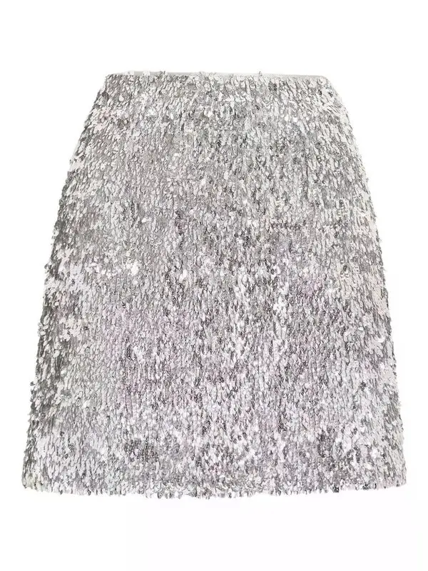 Dolce & Gabbana Sequined Mini Skirt - Silver