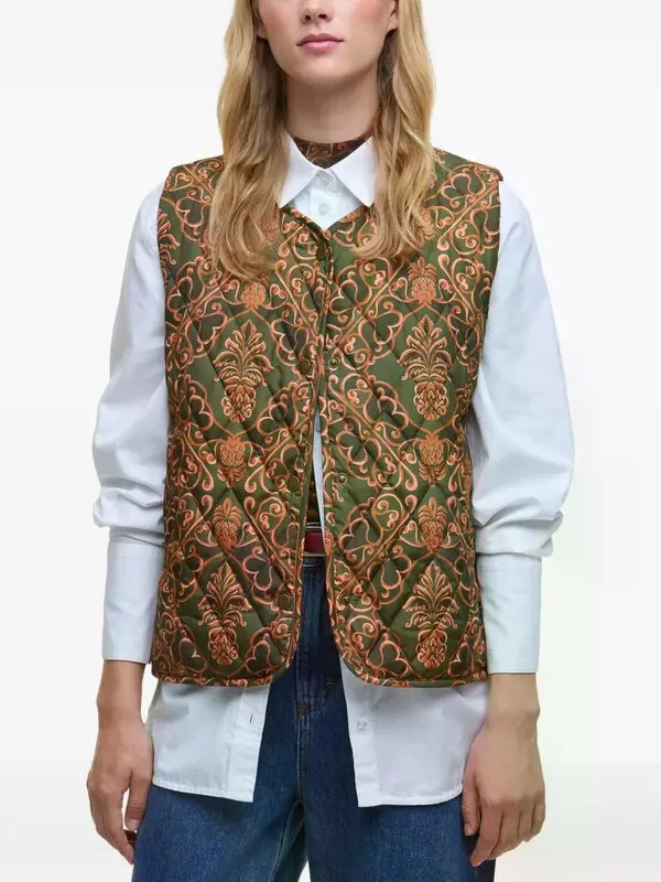 Farm Rio Patterned Quilted Gilet