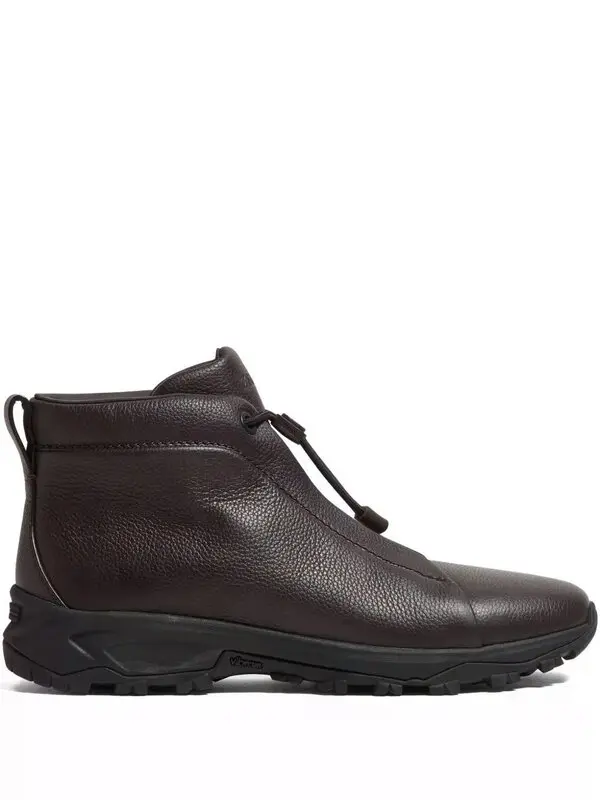Zegna Triple Stitch Vetta Boots - Brown