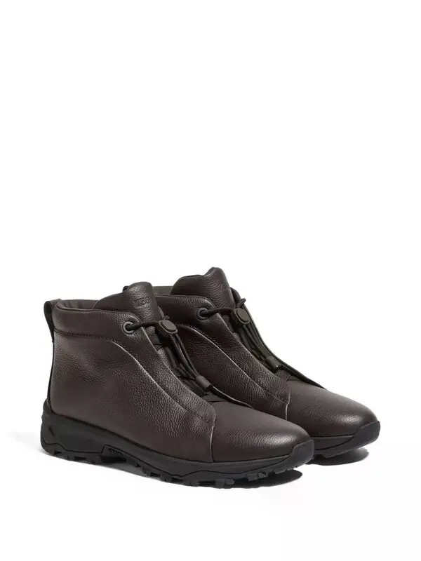 Zegna Triple Stitch Vetta Boots - Brown