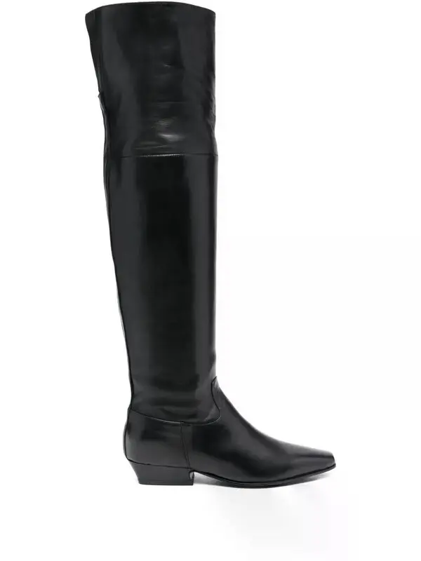 JULIE DEE Pointed Over-the-knee Boots