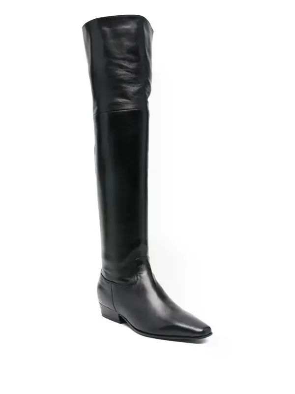 JULIE DEE Pointed Over-the-knee Boots