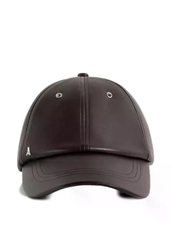 Manière De Voir Faux Leather Baseball Cap