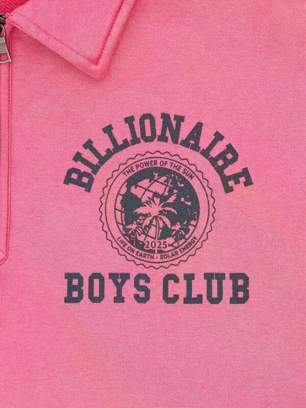 BILLIONAIRE BOYS CLUB Graphic-print Zip-fastening Sweatshirt - Pink