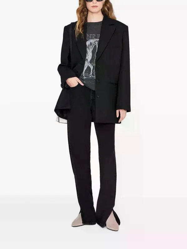 ANINE BING Horse Graphic T-shirt - Black