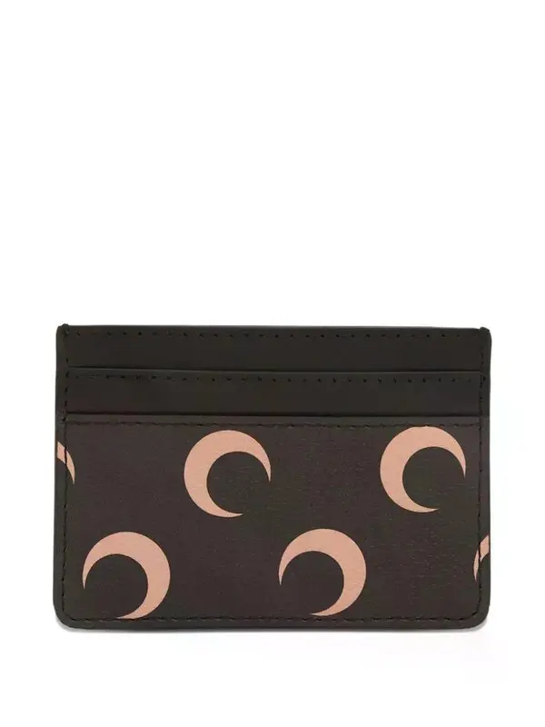 MARINE SERRE Moon Canvas Card Holder - Black