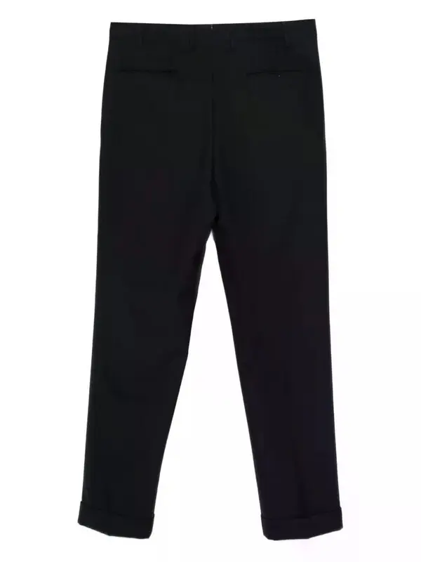 DELL'OGLIO Pleated Cuffed Trousers - Blue