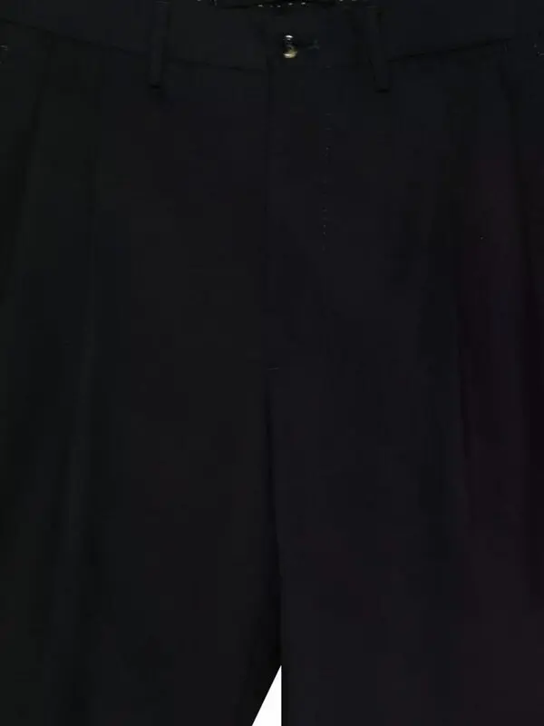 DELL'OGLIO Pleated Cuffed Trousers - Blue