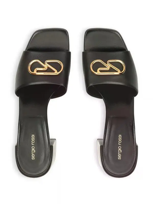 SERGIO ROSSI 55mm Logo-plaque Sandals