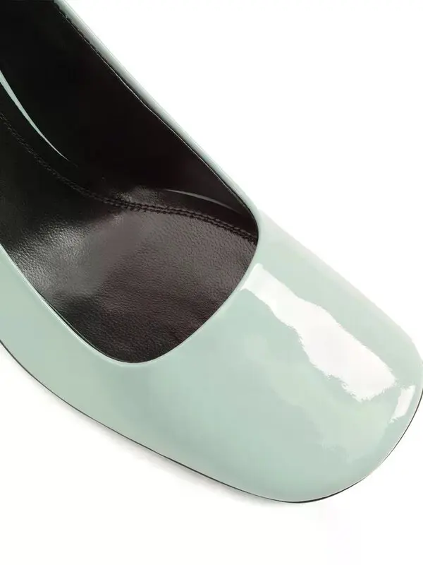 SERGIO ROSSI 80mm Block Heel Pumps - Green