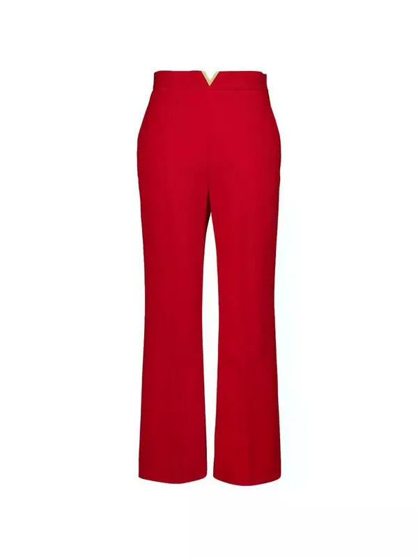 Valentino Garavani V-detail Wool-crepe Trousers