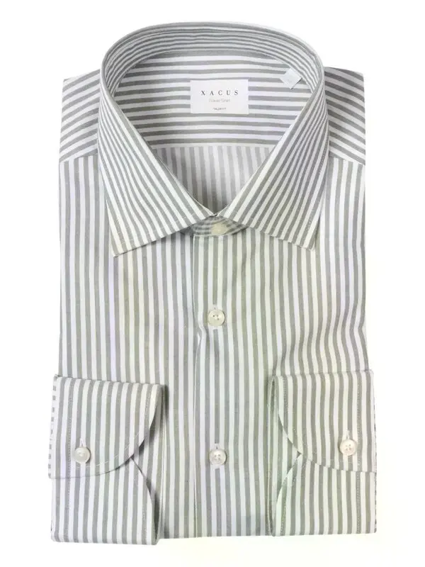 XACUS Striped Cotton Shirt - White