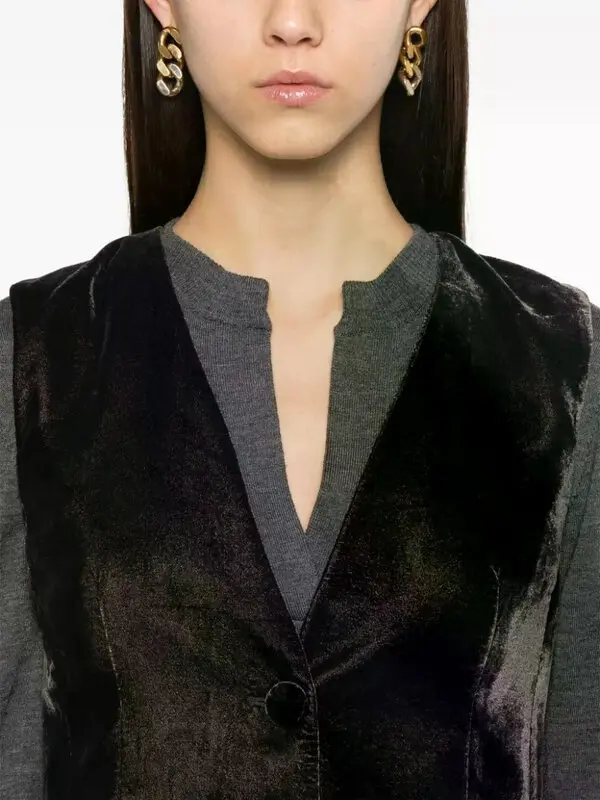 BLANCA VITA Velvet Button Jacket