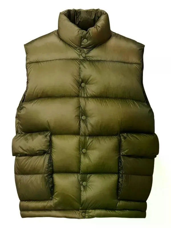 C.P. COMPANY Button-fastening Padded Gilet - Green