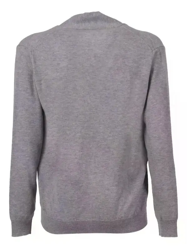 KANGRA V-neck Buttoned Cardigan - Grey