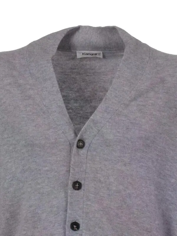 KANGRA V-neck Buttoned Cardigan - Grey
