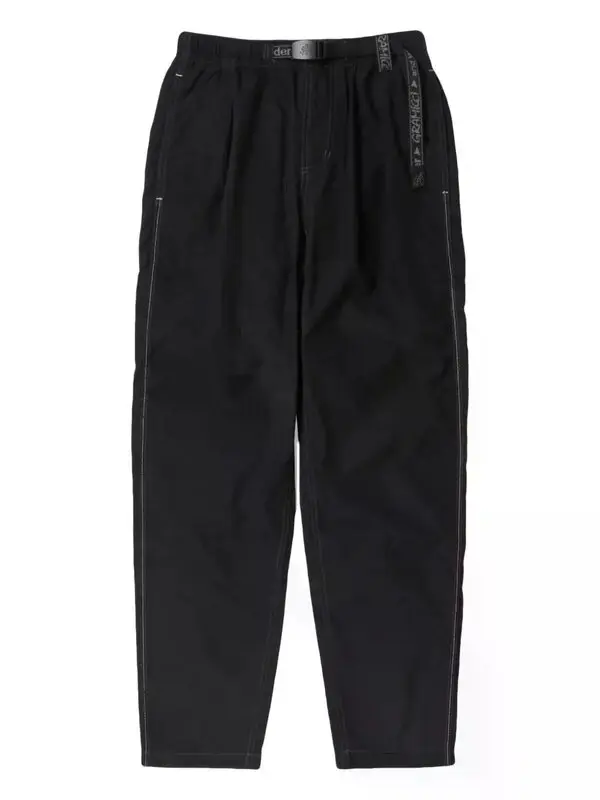 AND WANDER Pleated Belted Trousers - Black