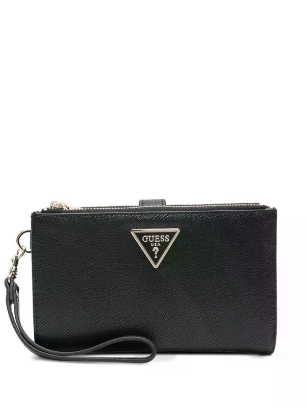 Guess Zip Leather Wallet - Black