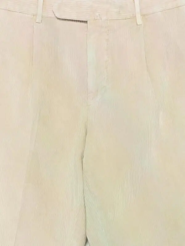 DELL'OGLIO Pleated Corduroy Trousers - Neutrals