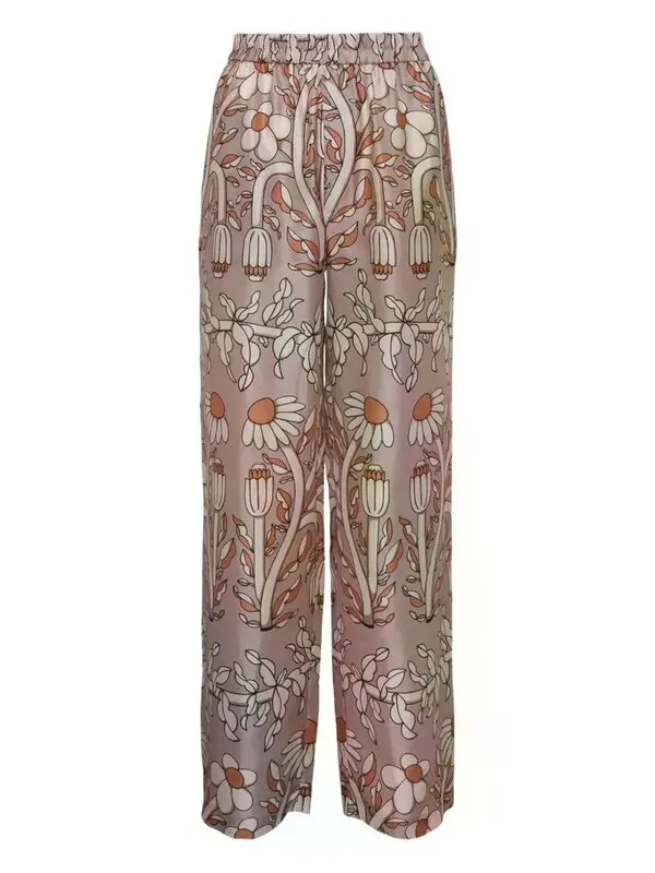 Biyan Printed Silk Trousers